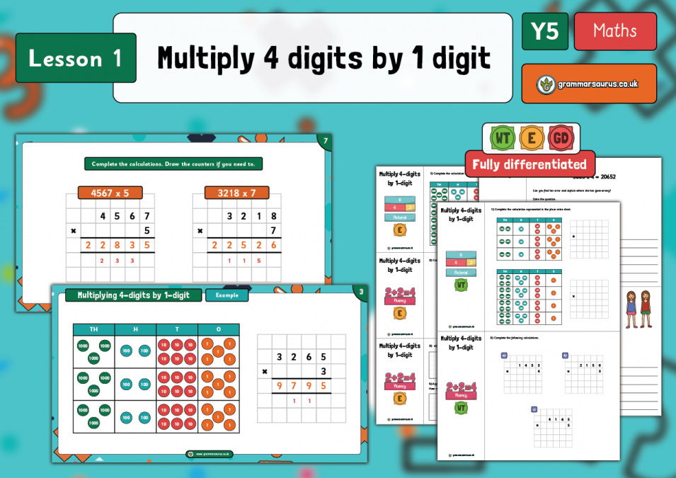 Year 5 Multiplication and Division (Part 2) -Multiply 4-digits by 1 ...