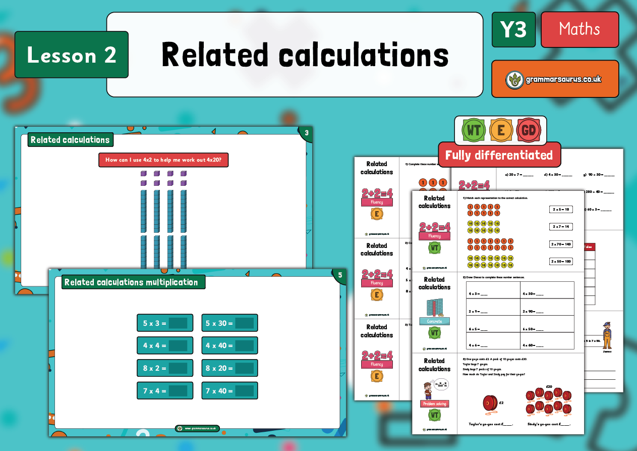 Year 3 Multiplication and Division Part 2 - Related Calculations ...