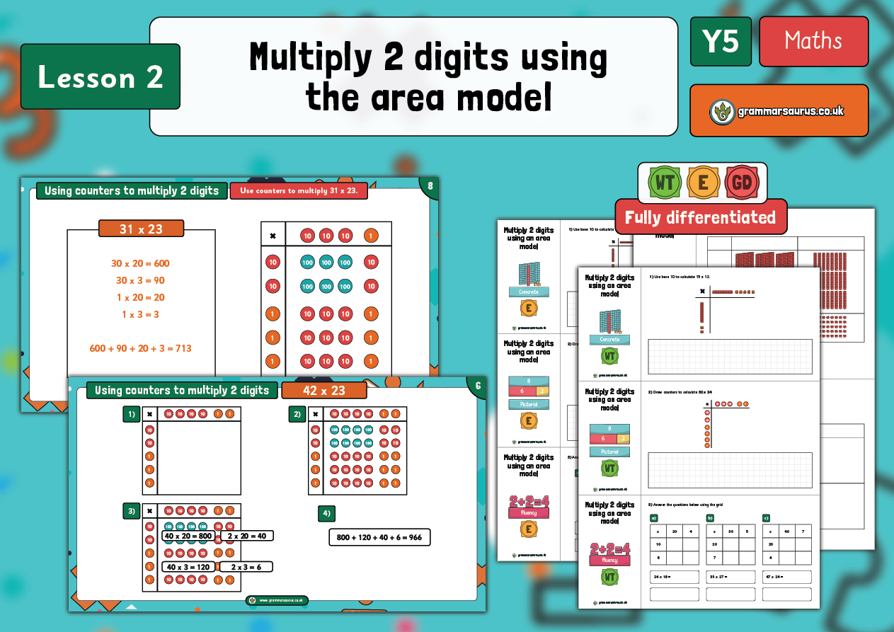 Year 5 Multiplication and Division (Part 2) - Multiply 2 digits using ...