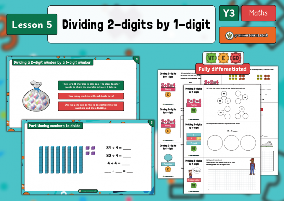 Year 3 Multiplication And Division Part 2 Dividing 2 digits By 1 Year 3 Multiplication And Division Part 2 Dividing 2 digits By 1