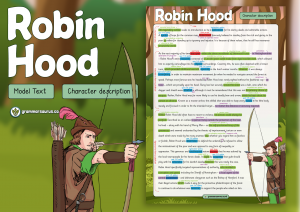 Year 6 Model Text - Character Description - Robin Hood - Grammarsaurus
