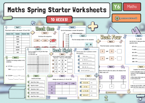 Year 6 Weekly Maths Starters - Spring - Grammarsaurus