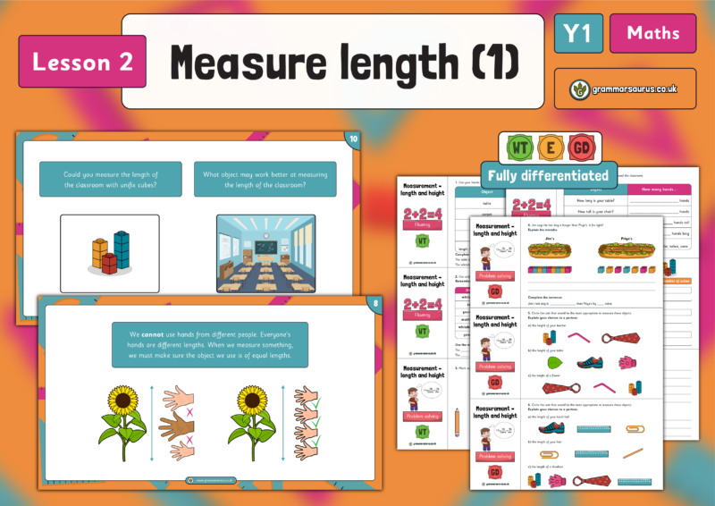 Year 1 Length and Height - Measure length (1) - Lesson 2 - Grammarsaurus