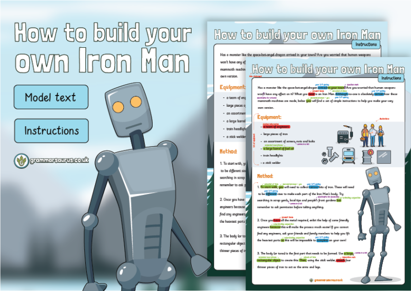 Year 4 Model Text - Instructions - How to Build Your Own Iron Man ...