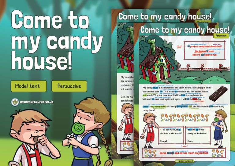 Year 1 Model Text – Persuasive advert – Come to my candy house ...