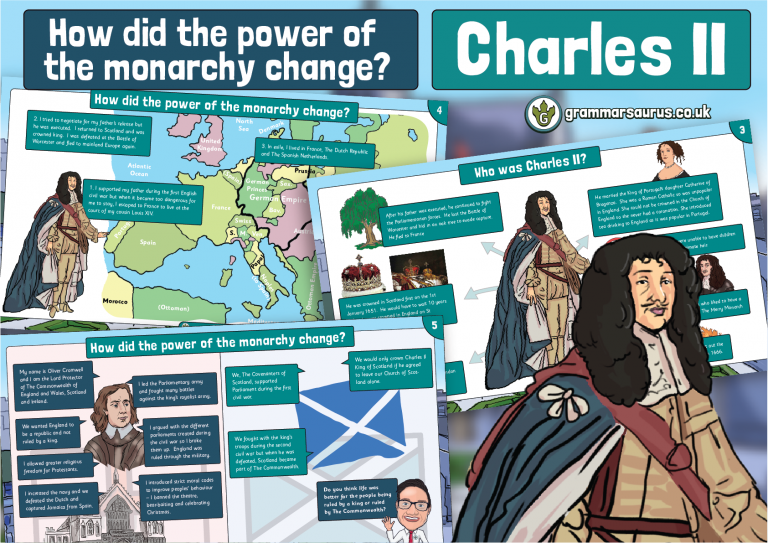 Changing Powers of Monarchy - King Charles II - Grammarsaurus