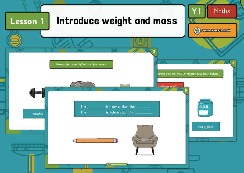 Year 1 Weight and Volume - Introduce weight and mass - Lesson 1 ...
