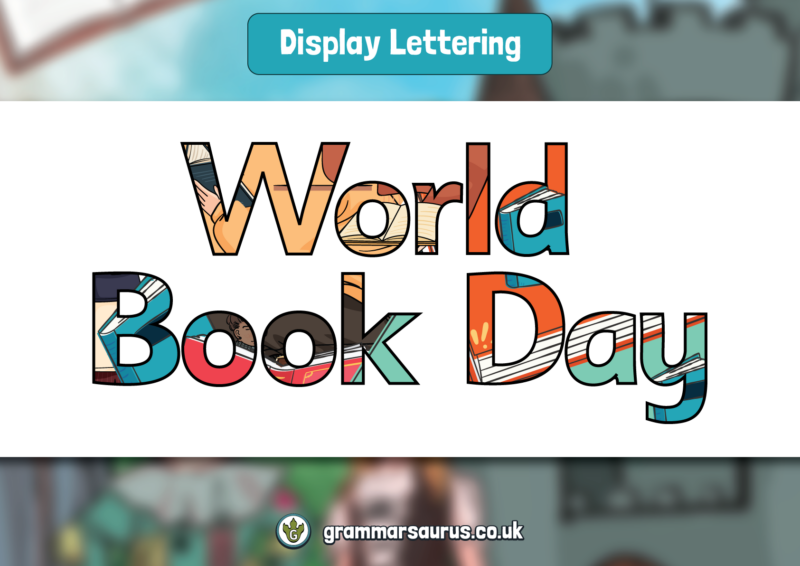 World Book Display Lettering - Grammarsaurus