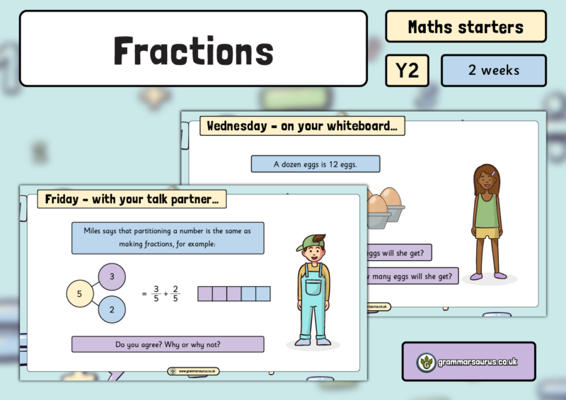 Year 2 Maths Starters – Fractions - Grammarsaurus
