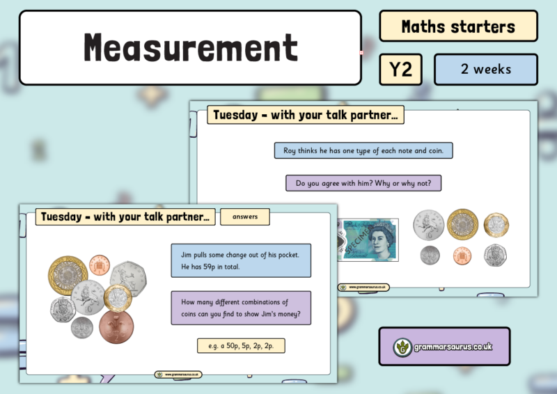 Year 2 Maths Starters – Measurement (money) - Grammarsaurus