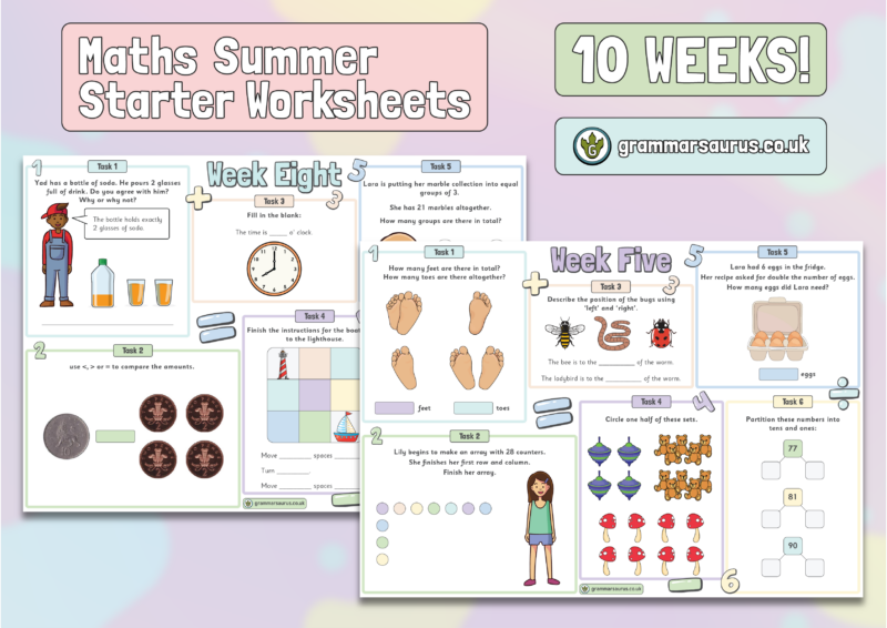 Year 1 Weekly Maths Starters – Summer - Grammarsaurus
