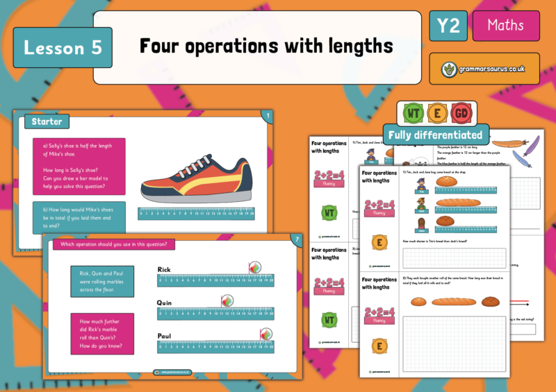 Year 2 Length and Height - Four operations with lengths - Lesson 5 ...