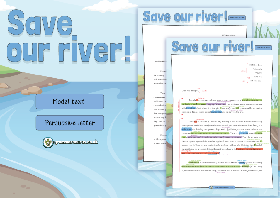 Year 6 Model Text – Persuasive letter – Save our river! ( gbsct P6 ...