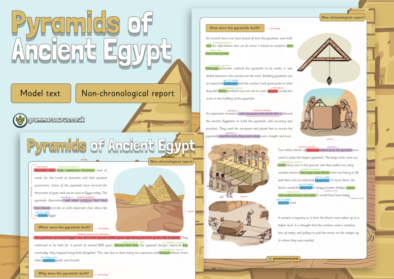 Year 5 Model Text – Non-chronological report - Pyramids of Ancient ...