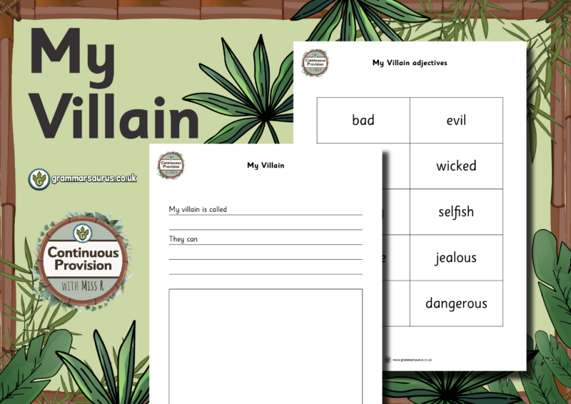 Continuous Provision - Storytelling - My Villain - Grammarsaurus