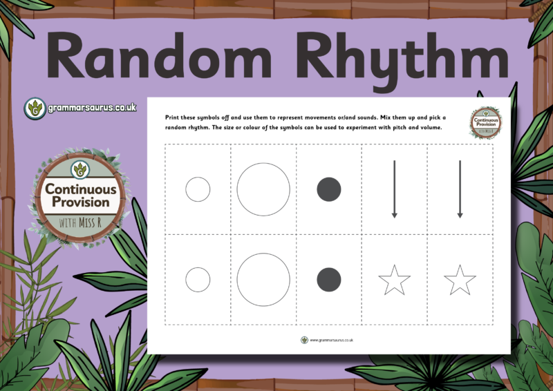 Continuous Provision - Music and Movement - Random Rhythm - Grammarsaurus