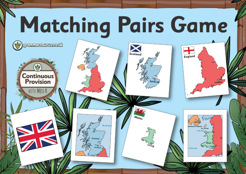 Continuous Provision - Exploration - UK Matching Pairs Game - Grammarsaurus
