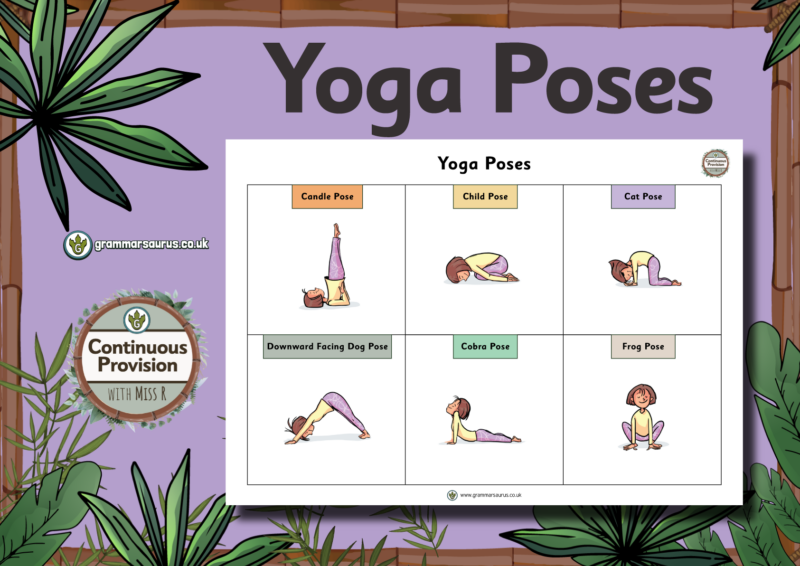 Continuous Provision - Music and Movement - Yoga Poses - Grammarsaurus