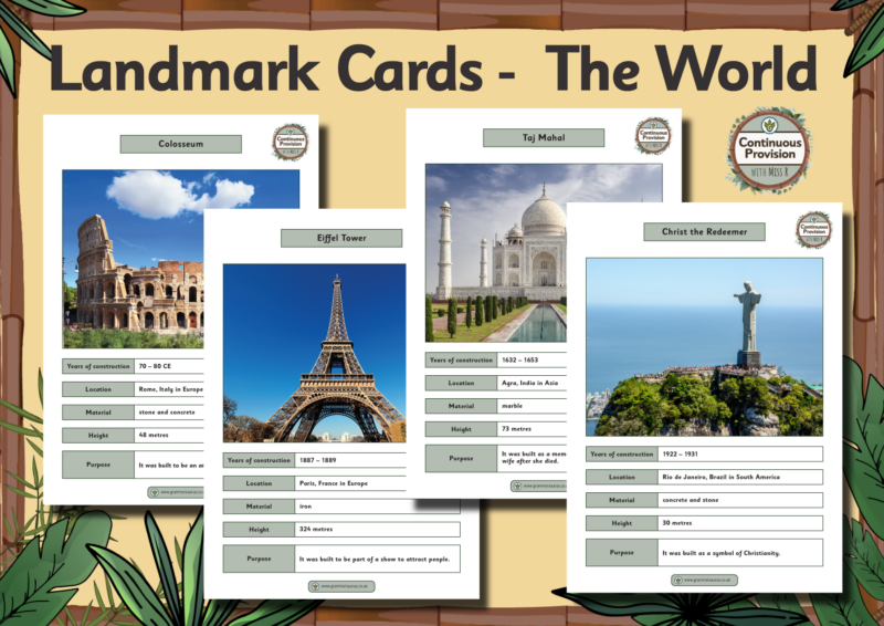 Continuous Provision - Construction - Landmark Cards - The World ...
