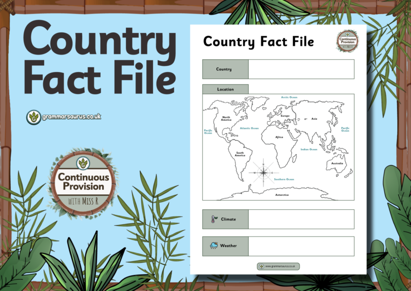 Continuous Provision - Exploration - Country Fact file - Grammarsaurus