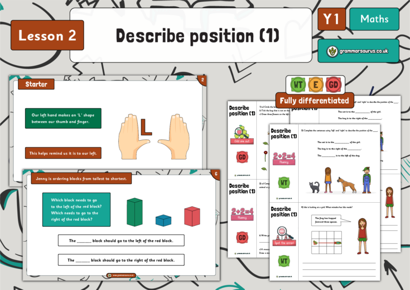 Year 1 - Position and Direction - Describe Position (1) - Lesson 2 ...
