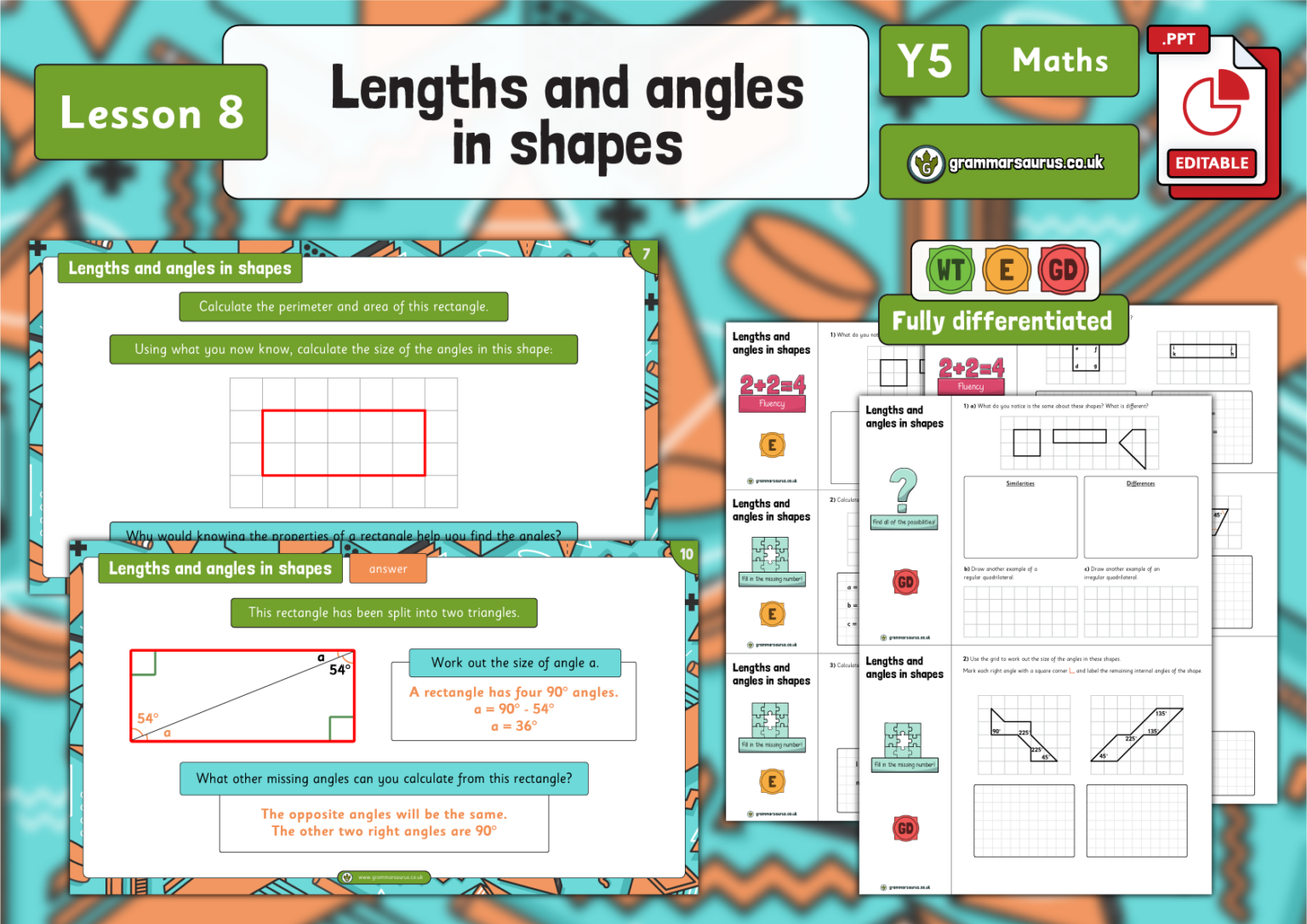 Year 5 Properties of Shape - Lengths and angles in shapes - Lesson 8 ...