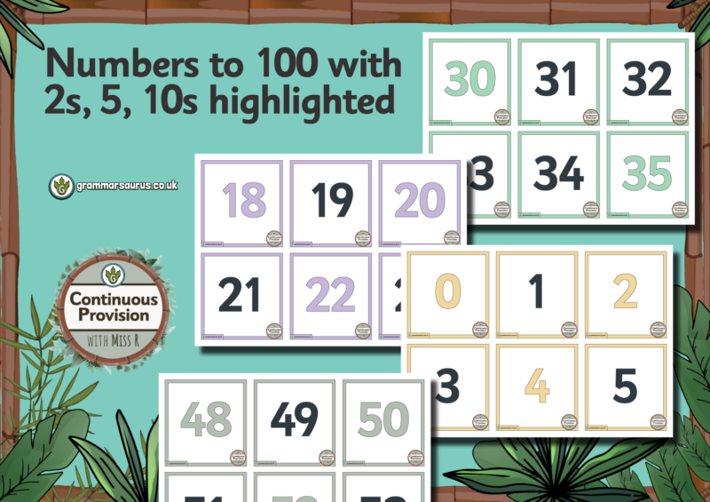 Continuous Provision - Maths - Numbers to 100 with 2s, 5, 10s ...