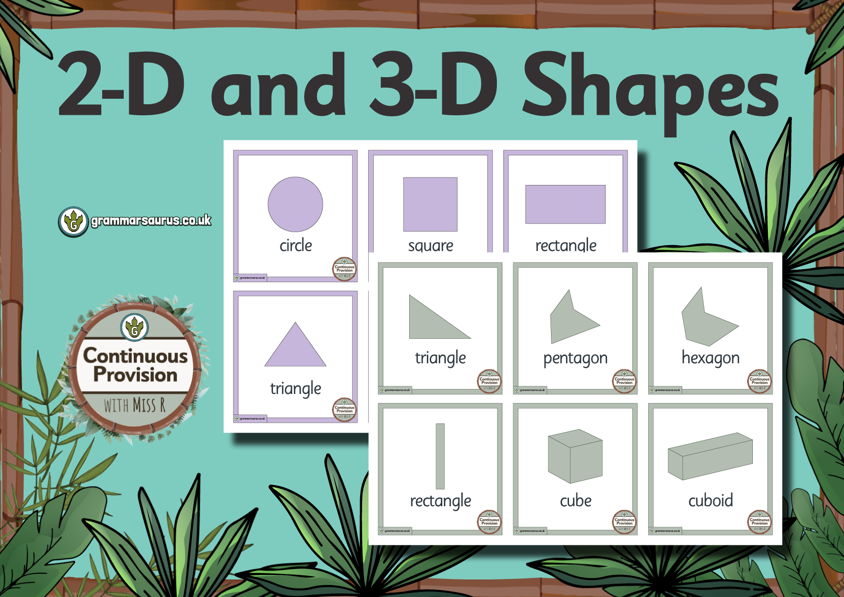 Continuous Provision - Maths - 2D and 3D Shapes - Grammarsaurus