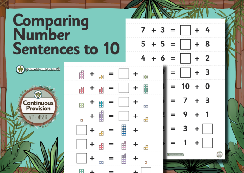 Continuous Provision - Maths - Comparing Numbers Sentences to 10 ...