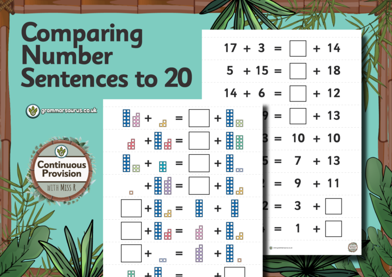 Continuous Provision - Maths - Comparing Numbers Sentences to 20 ...