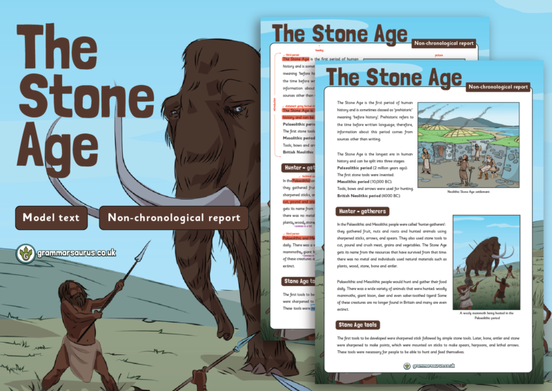 Year 6 Model Text – Non-chronological report – The Stone Age ...