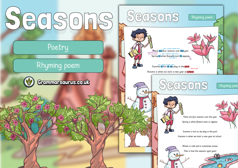 Year 1 Model Text - Poetry - Seasons - Grammarsaurus
