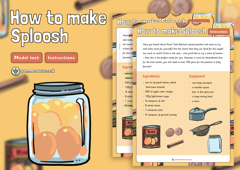 Year 5 Model Text – Instructions – How to make Sploosh - Grammarsaurus