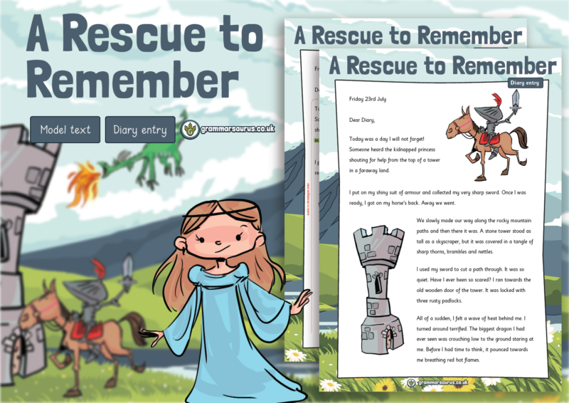 Year 2 Model Text – Diary entry – A rescue to remember - Grammarsaurus