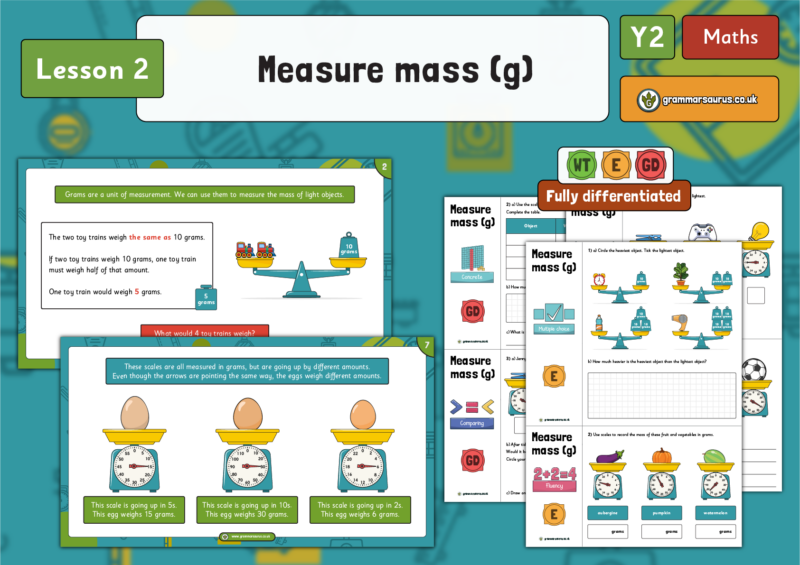 Year 2 Mass, capacity and temperature - Measure Mass (g) - Lesson 2 ...