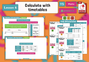 Year 5 Converting Units - Calculate with timetables - Lesson 6 ...