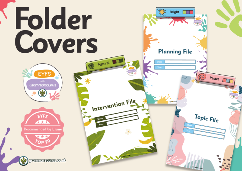 EYFS Essentials- Folder Covers - Grammarsaurus