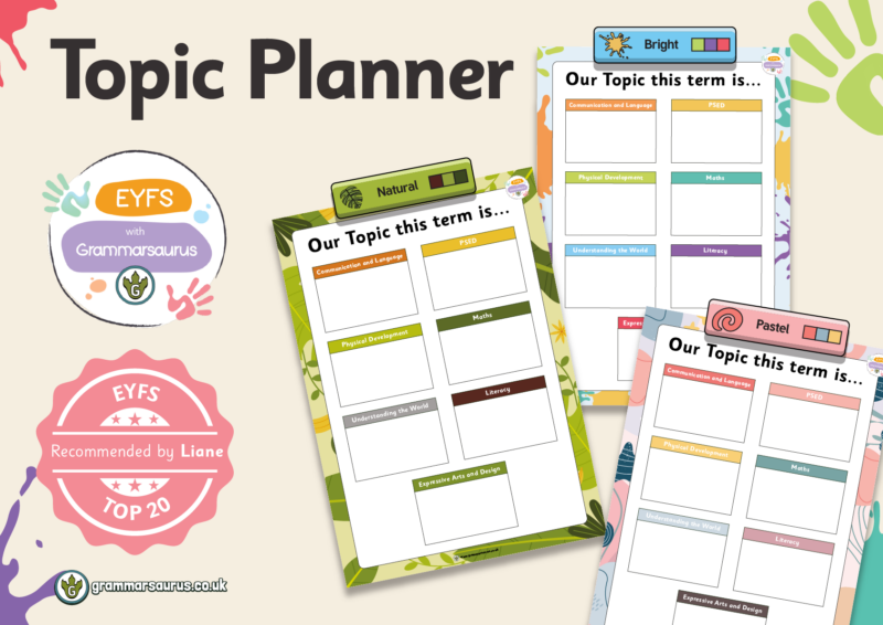 EYFS Essentials - Topic Planner (editable) - Grammarsaurus
