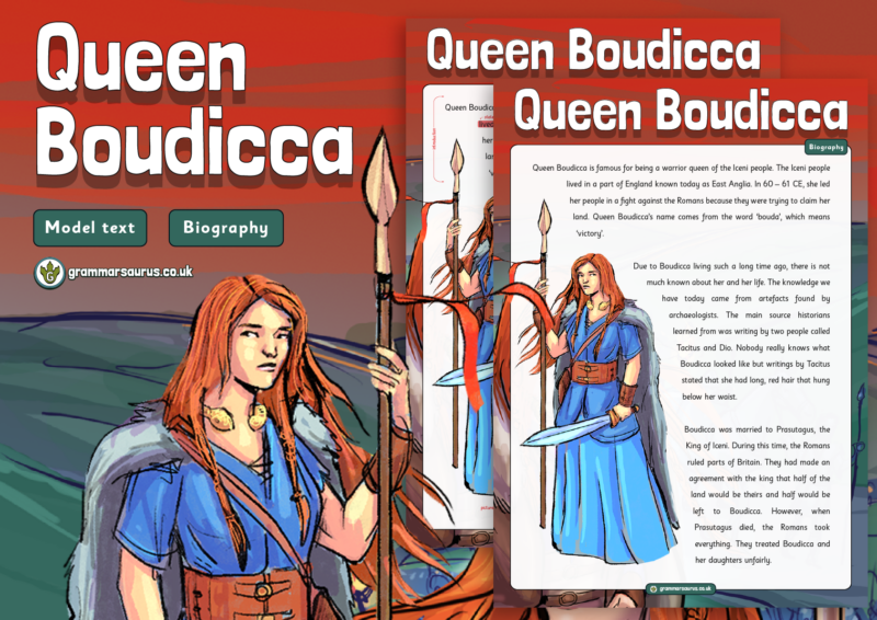 Year 4 Model Text – Biography – Queen Boudicca - Grammarsaurus