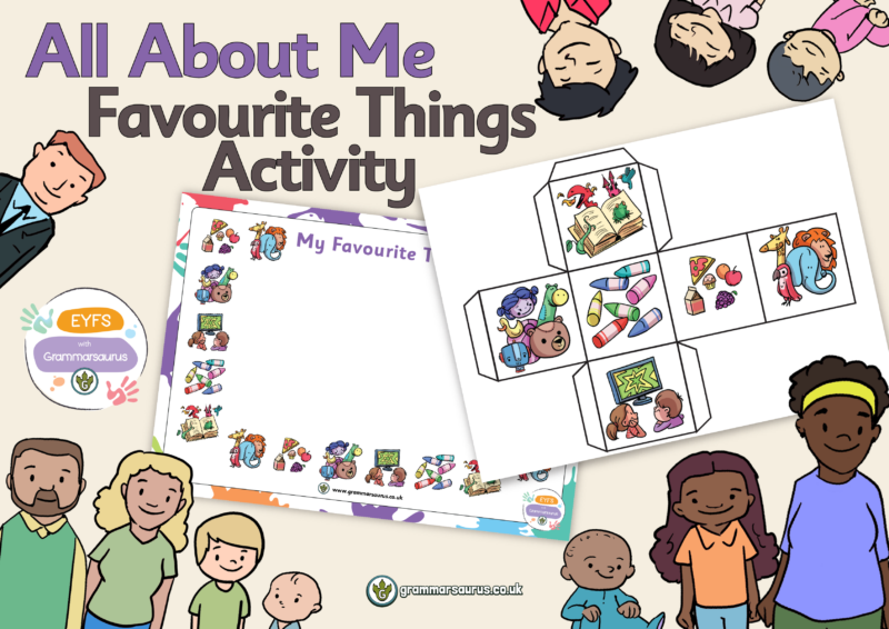 EYFS All About Me - Favourite Things Activity - Grammarsaurus