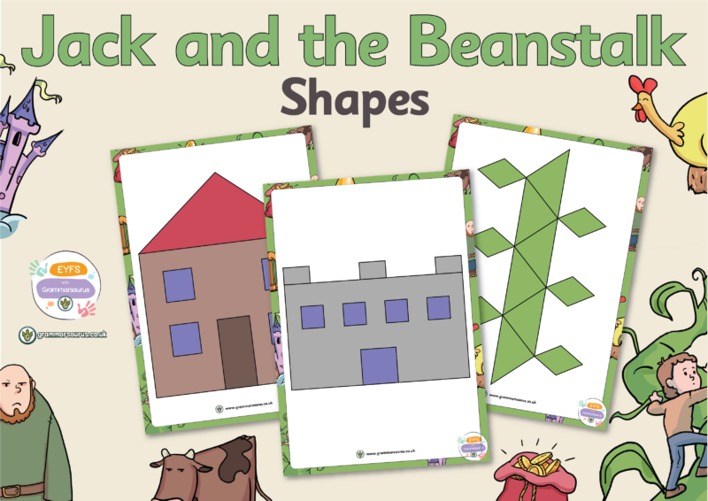 EYFS Jack and the Beanstalk - Shapes - Grammarsaurus