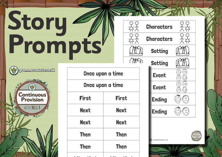 Continuous Provision - Storytelling - Story Prompts - Grammarsaurus