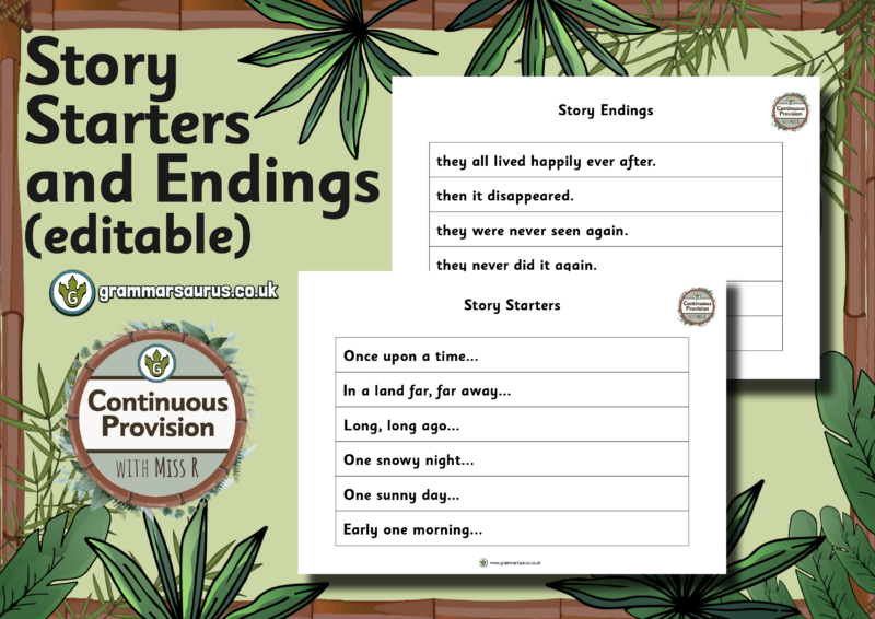 Continuous Provision - Storytelling - Story Starters and Endings ...