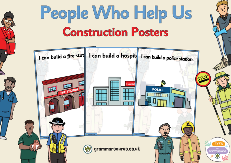 EYFS People Who Help Us - Construction Posters - Grammarsaurus