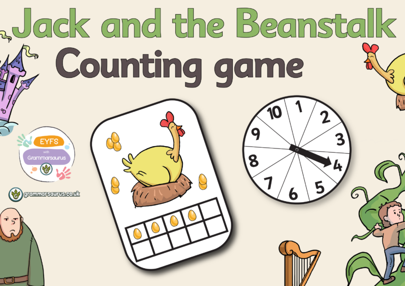 EYFS Jack and the Beanstalk - Counting Game - Grammarsaurus