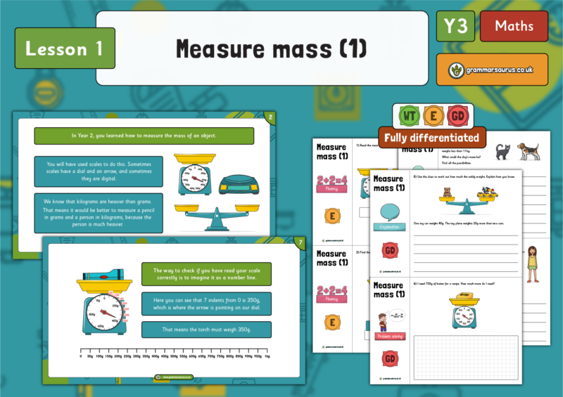 Year 3 Mass and Capacity – Measure Mass – Lesson 1 - Grammarsaurus