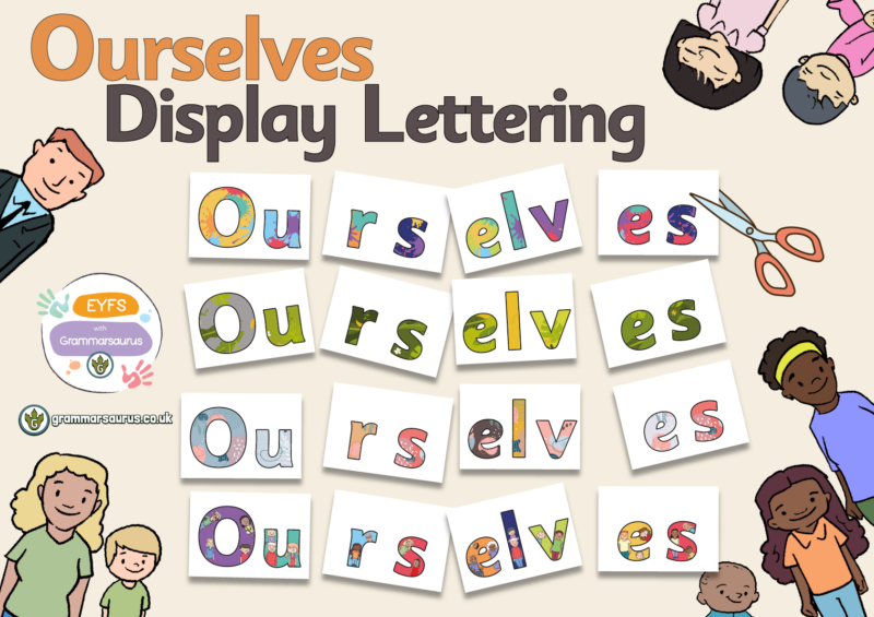 EYFS All About Me - Ourselves - Display Lettering - Grammarsaurus