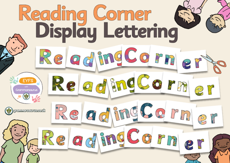 EYFS Display - Reading Corner Display Lettering - Grammarsaurus
