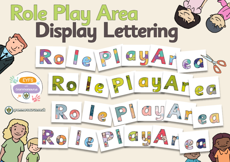 EYFS Display - Role Play Area Display Lettering - Grammarsaurus