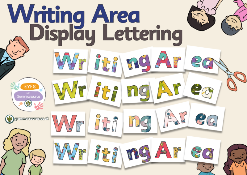EYFS Display - Writing Area Display Lettering - Grammarsaurus